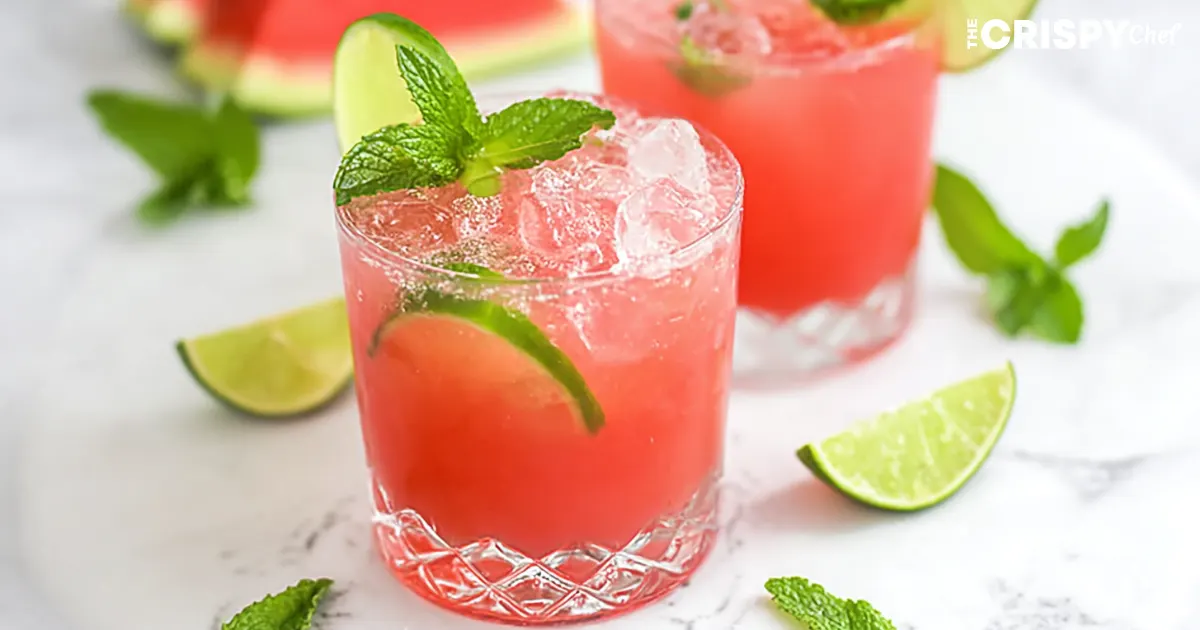 watermelon lime mint mocktail