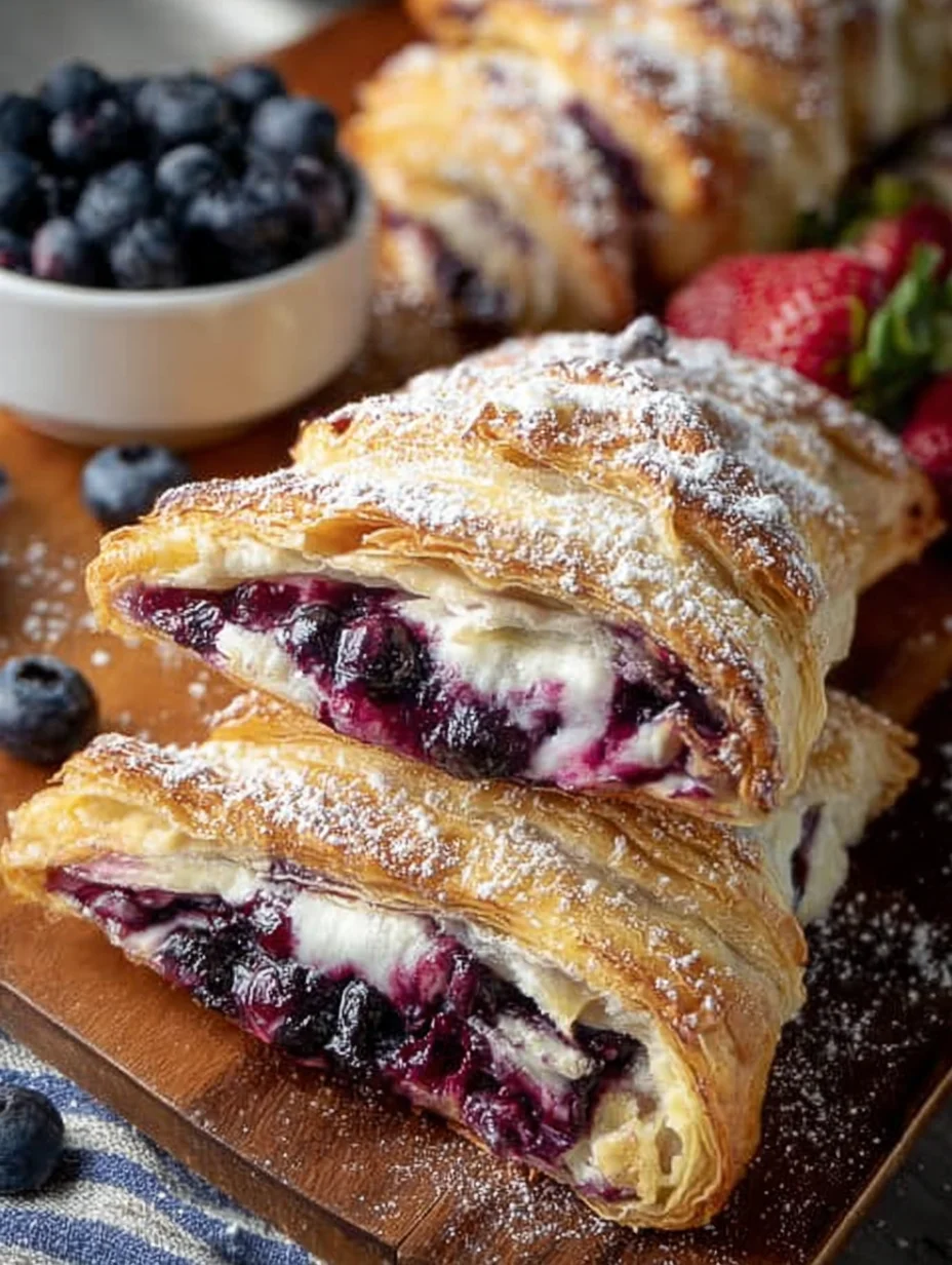 Blueberry Cream Cheese Puff Pastry